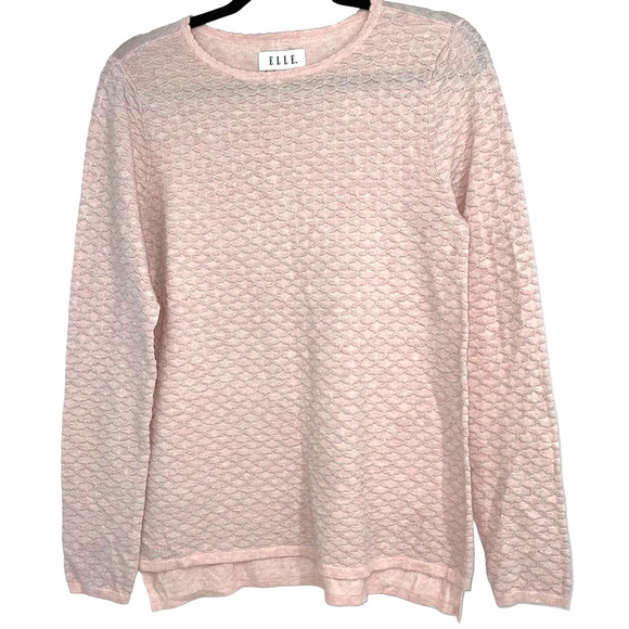 Elle | Sweaters | Elle Light Pink Wave Design Soft Sweater Small | Poshmark